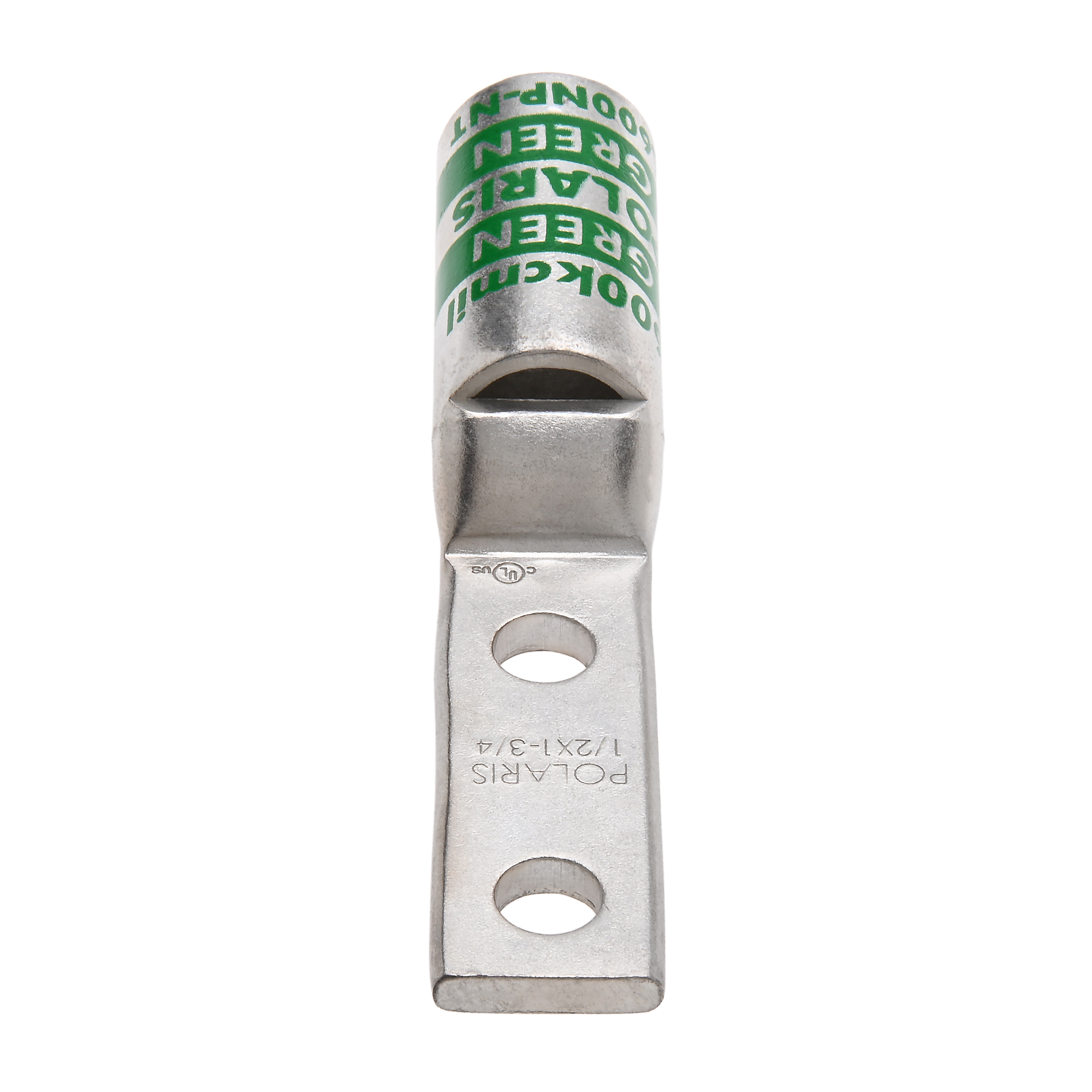 Polaris L600NP-NT 600 MCM Cu Compression Lug, 1/2 IN 2 Hole, Narrow ...