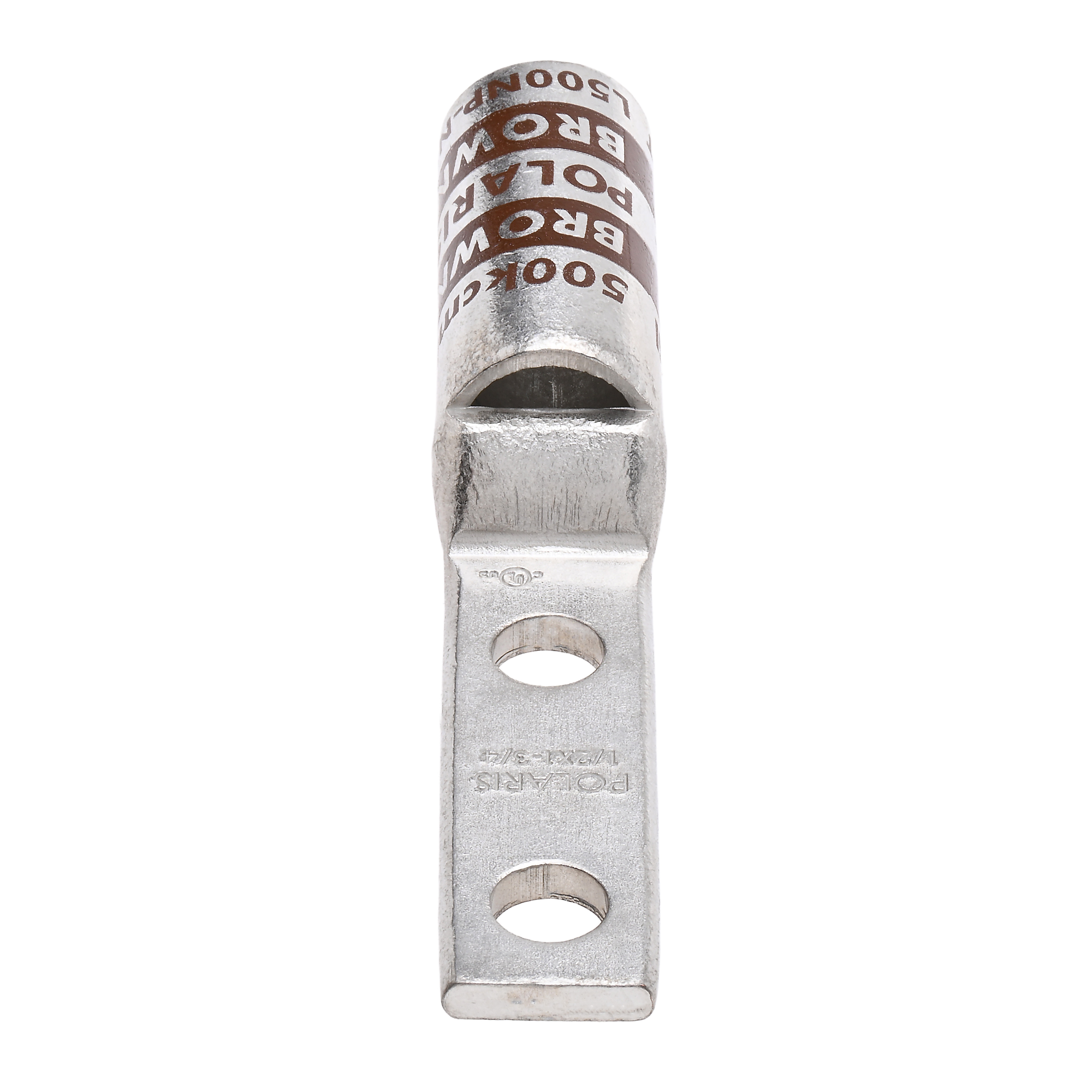 Polaris L500NP-NT 500 MCM Cu Compression Lug, 1/2 IN 2 Hole, Narrow ...